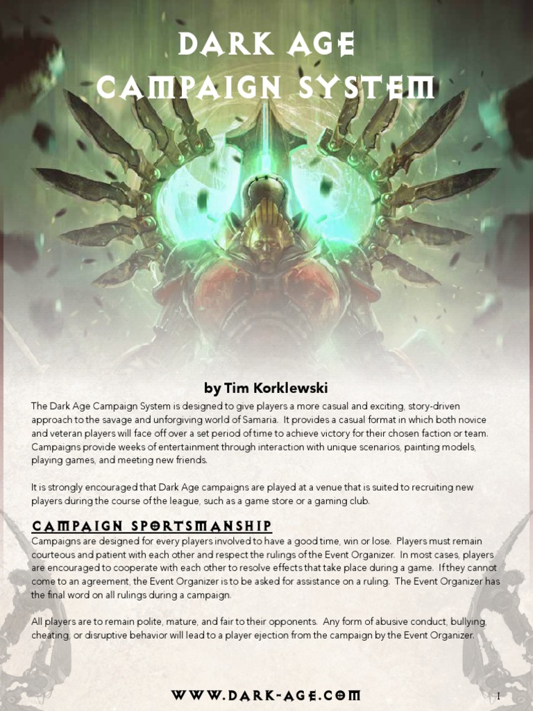 Dark Age Campaign System | PDF | Mining | Dice
