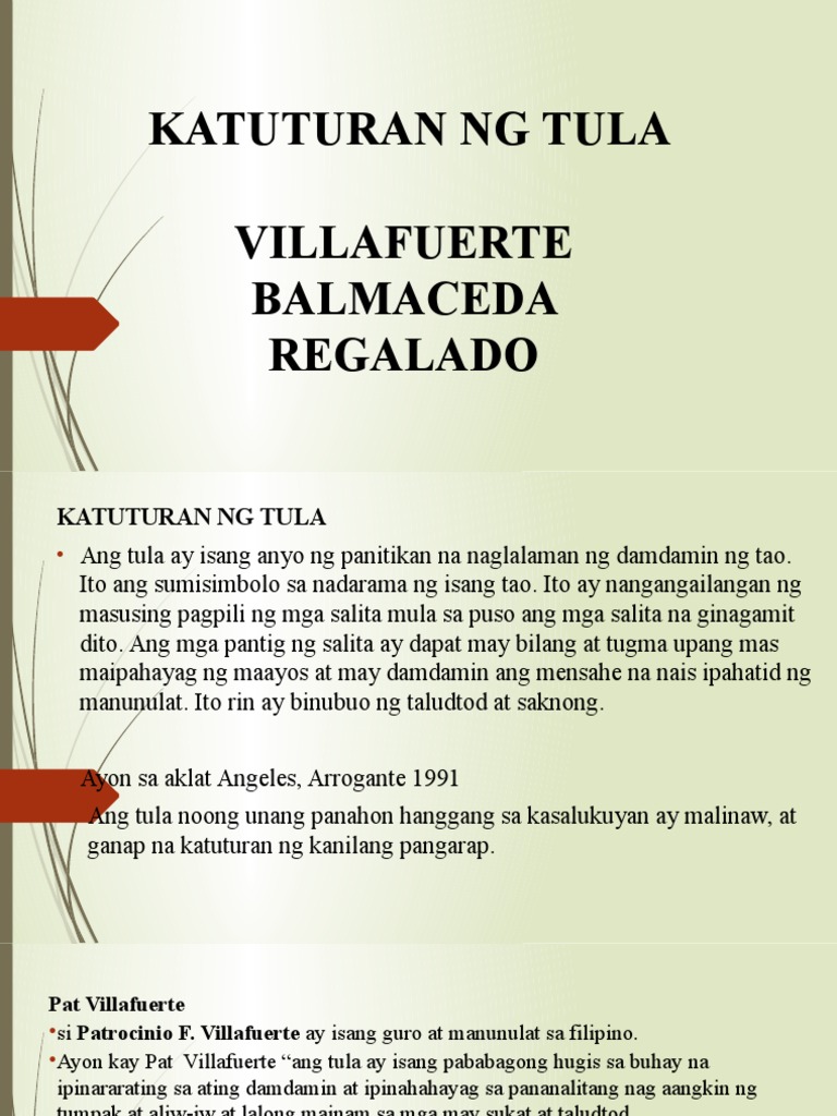 Katuturan NG Tula | PDF