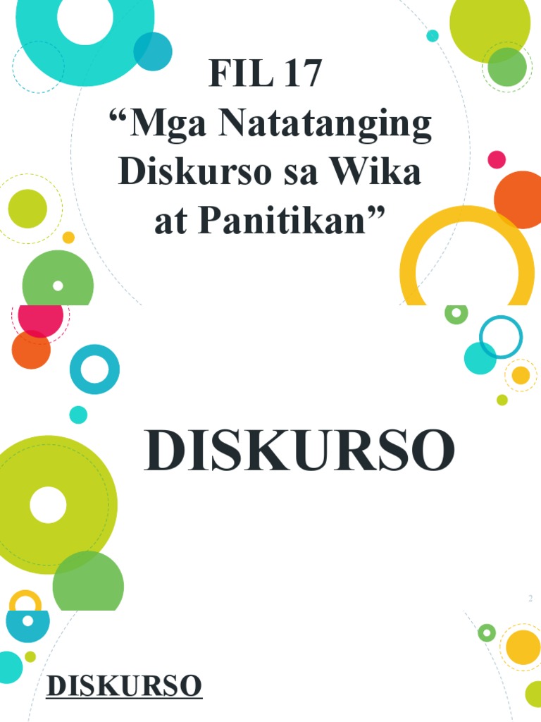 Fil 17-Diskurso | PDF