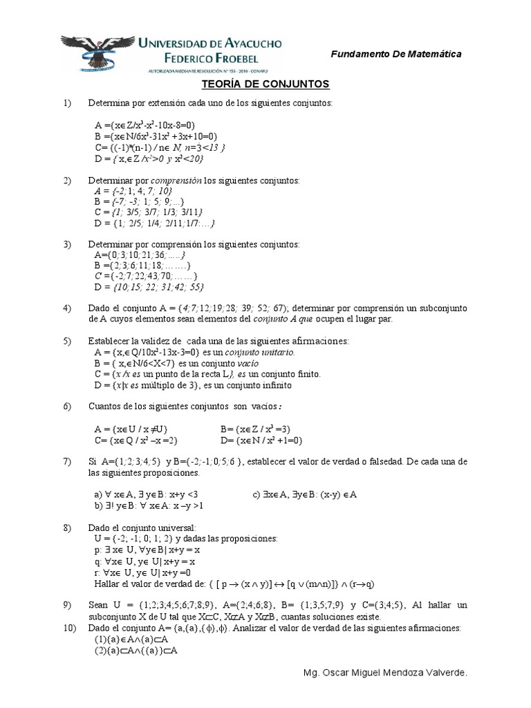 Ejercicios 05 | PDF | Matemáticas | Lógica
