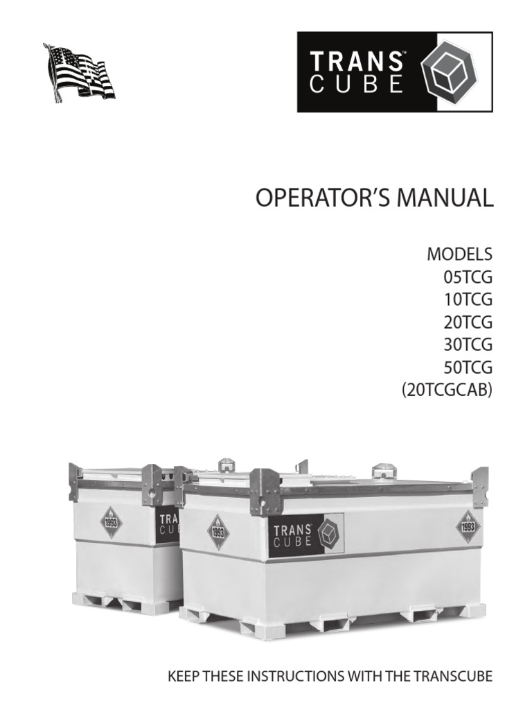 20TCG-GLB Operators Manual | PDF | Dangerous Goods