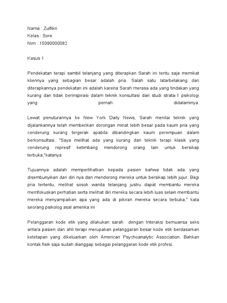 Analisis Kasus Kode Etik | PDF