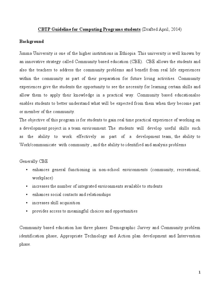 CBTP Guideline For Instructors and Students | PDF | Times New Roman ...