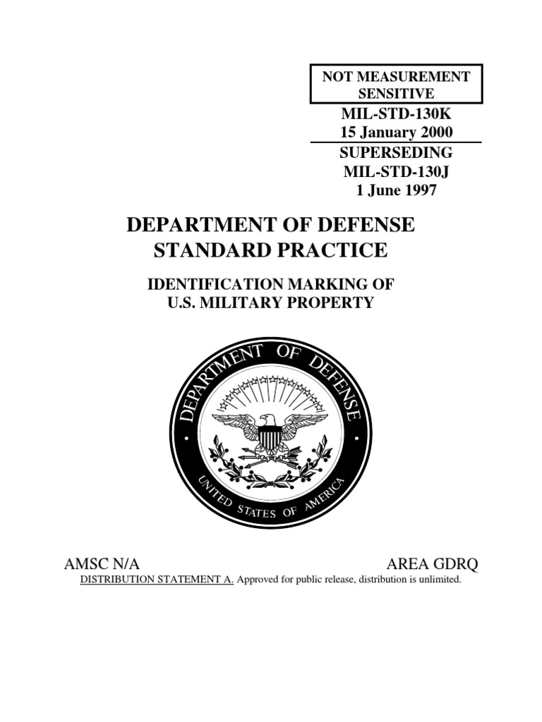 Mil STD 130 | PDF