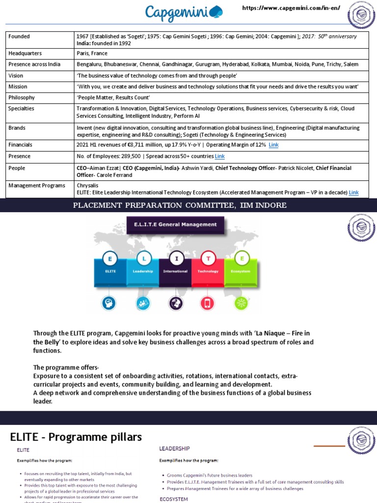 Capgemini ELITE | PDF | Supply Chain | Sustainability