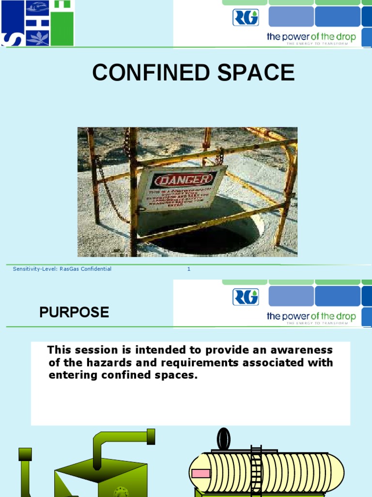 Confined Space: 1 Sensitivity-Level: Rasgas Confidential | PDF | Oxygen ...