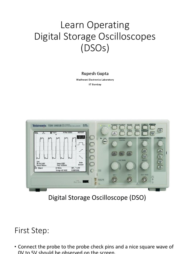 Learn Operating Digital Storage Oscilloscopes (Dsos) : Rupesh Gupta | PDF | Electricity ...
