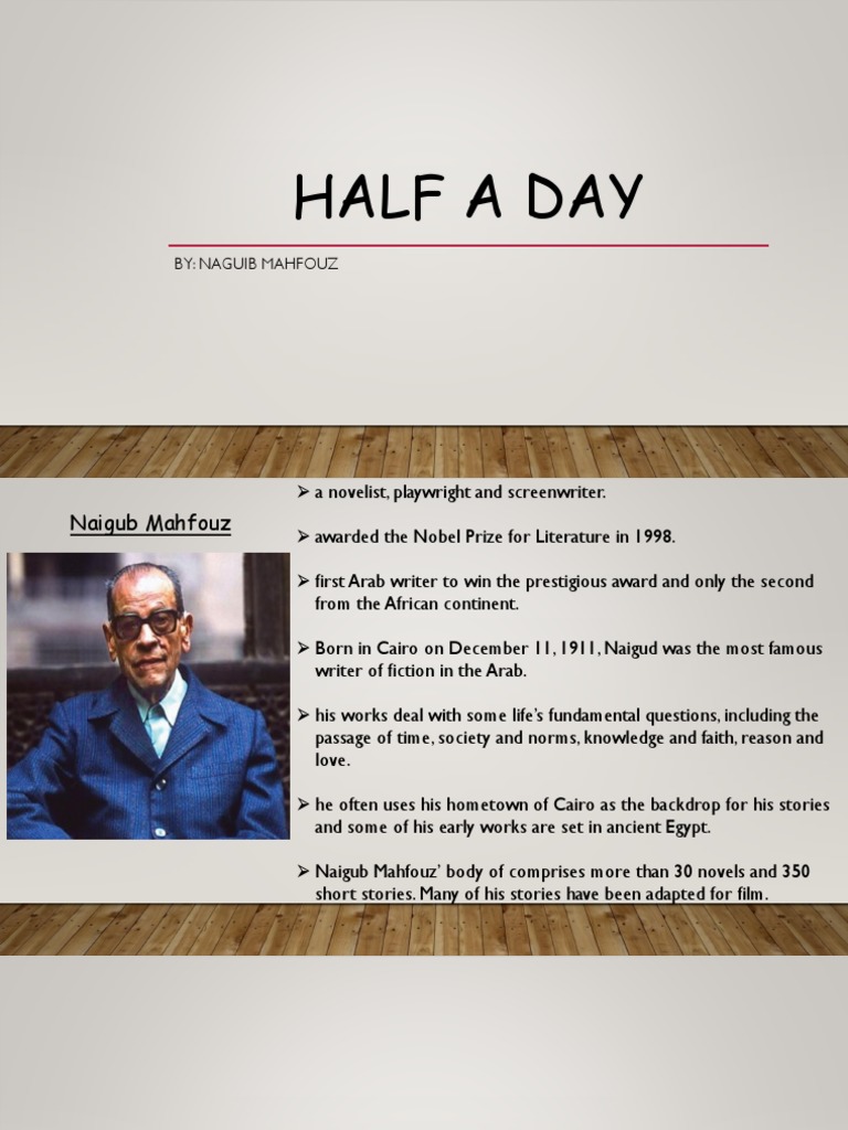 Half A Day: By: Naguib Mahfouz | PDF | Narration