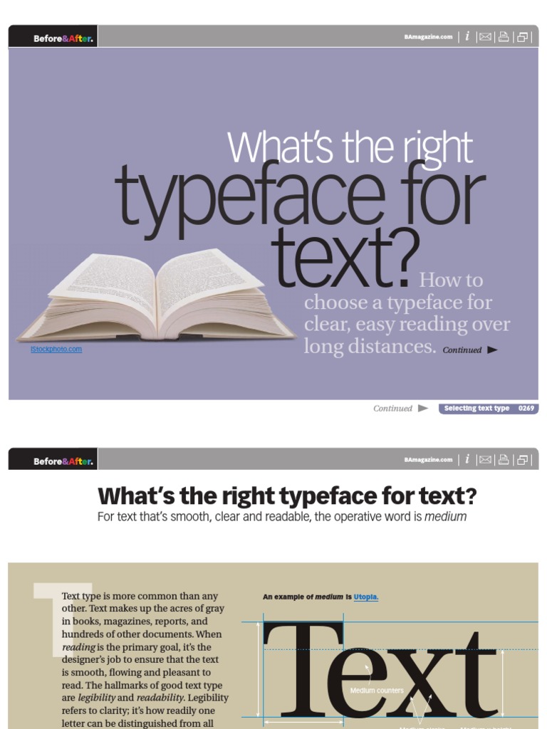 Before & After Magazine - 0269 - What's The Right Typeface For Text ...