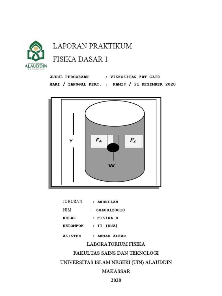 Laporan Praktikum Viskositas Zat Cair | PDF
