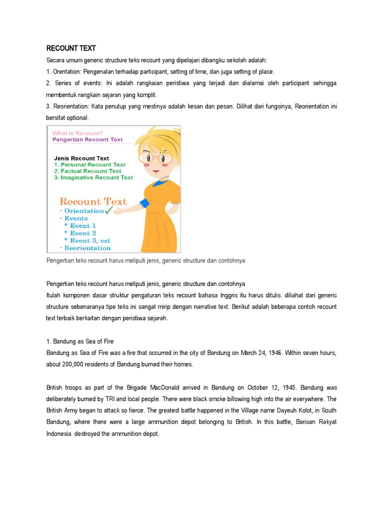 Struktur dan Contoh Teks Recount | PDF