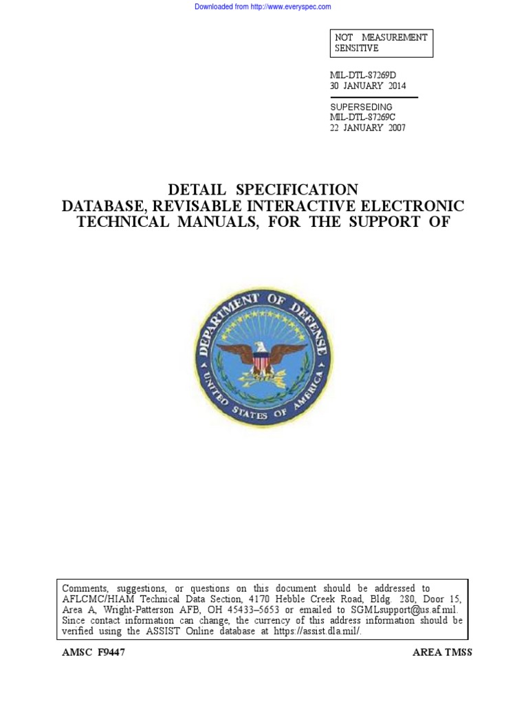 Mil DTL 87269D | Download Free PDF | Specification (Technical Standard) | Databases