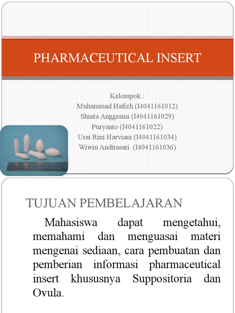 Pharmaceutical Insert | PDF