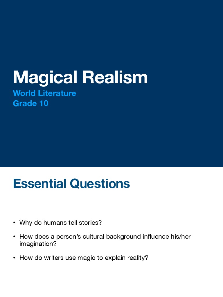 Magical Realism Grade 10 Revised | PDF | Short Stories | The Arts