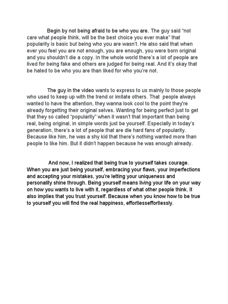 Embrace Your Authentic Self | PDF