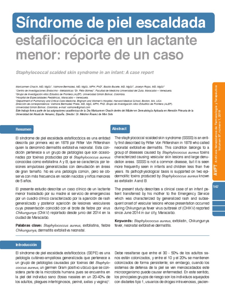 Sindrome de Piel Escaldada | PDF | Medicina CLINICA | Staphylococcus Aureus