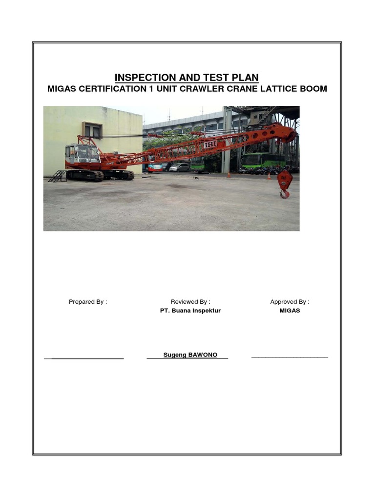 Inspection and Test Plan: Migas Certification 1 Unit Crawler Crane ...