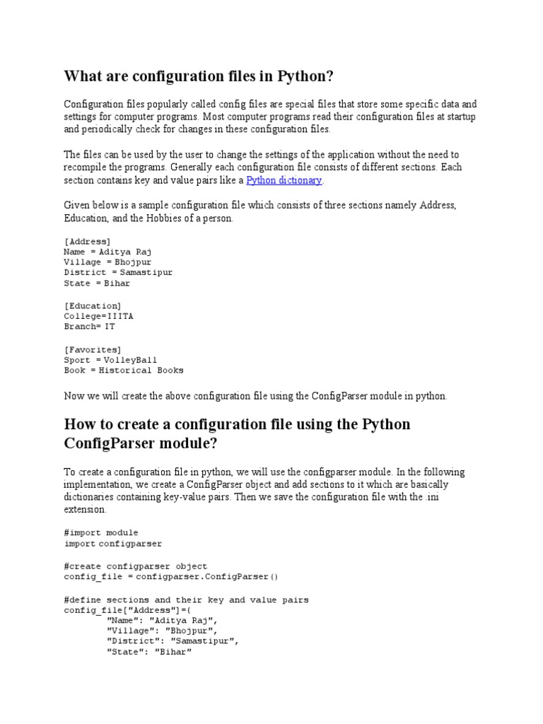 A Guide to Creating and Manipulating Configuration Files in Python ...