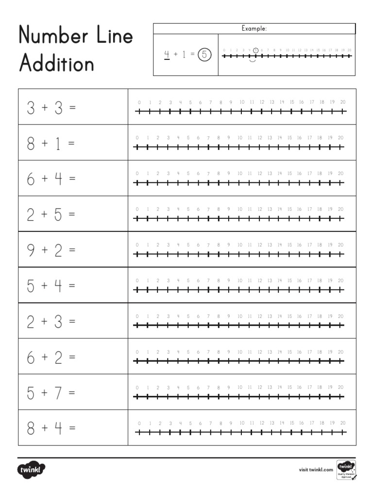 Us M 2548603 Number Line Addition To 10 Activity Sheets - Ver - 3 | PDF