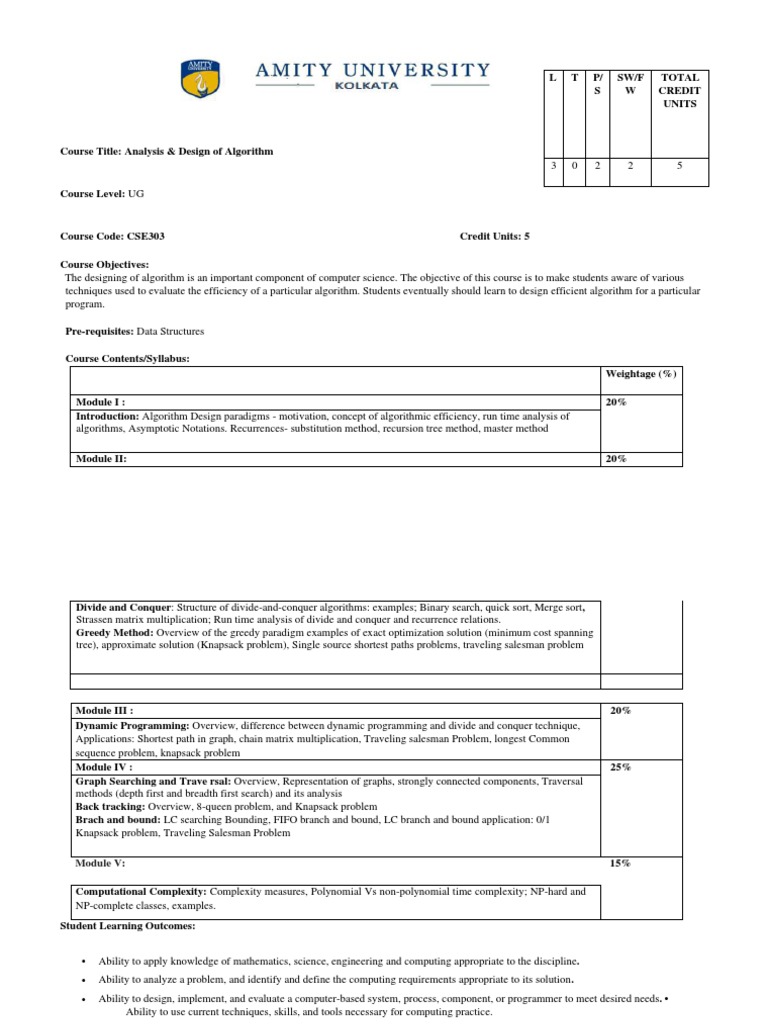 New Syllabus | PDF | Dynamic Programming | Computer Science