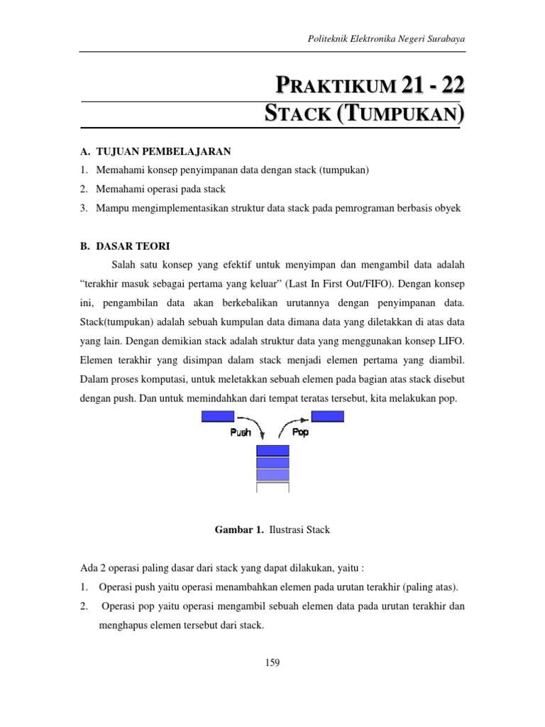 Praktikum 21-22 - Stack | PDF