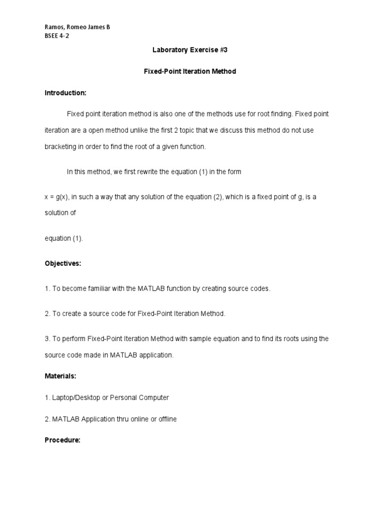 Fixed-Point Iteration Method | PDF | Equations | Function (Mathematics)