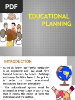 Definition, Nature, Significance, Types, and Stages of Educational Planning | PDF | Planning | Goal