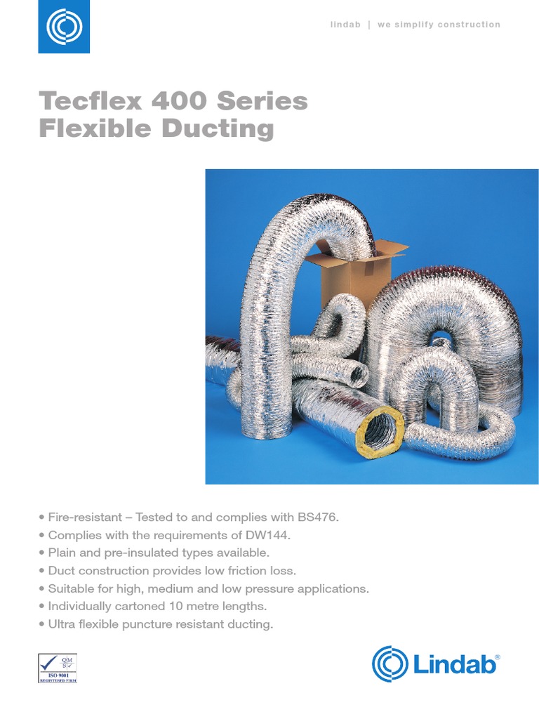 Tecflex 400 Series Flexible Ducting | PDF | Duct (Flow) | Fiberglass