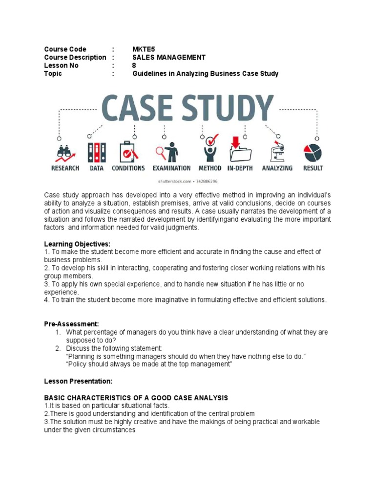 Business Case Study Analysis Guide | PDF | Case Study | Body Language