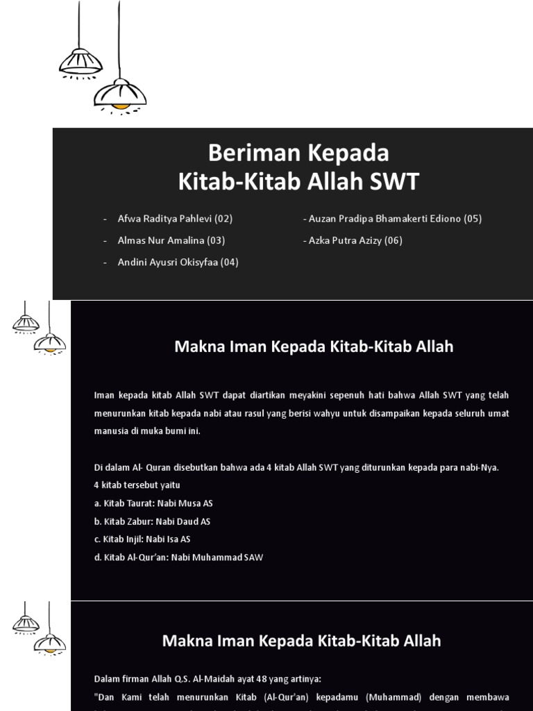 Iman Kepada Kitab-Kitab Allah | PDF