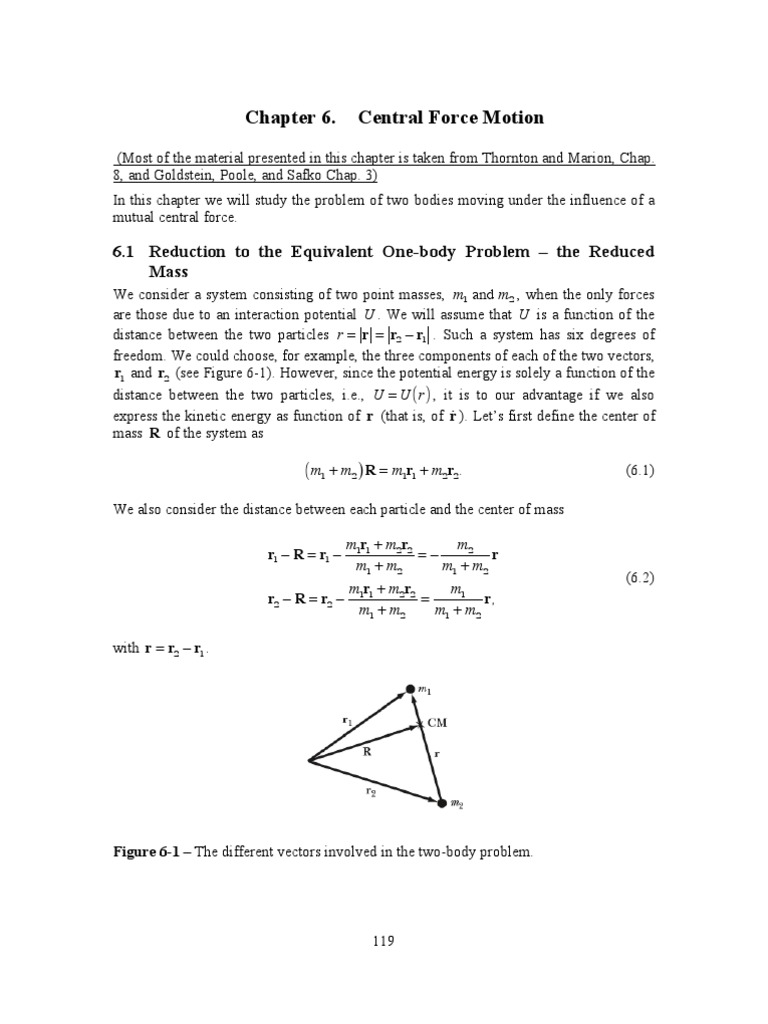 Central Force | PDF | Apsis | Lagrangian Mechanics