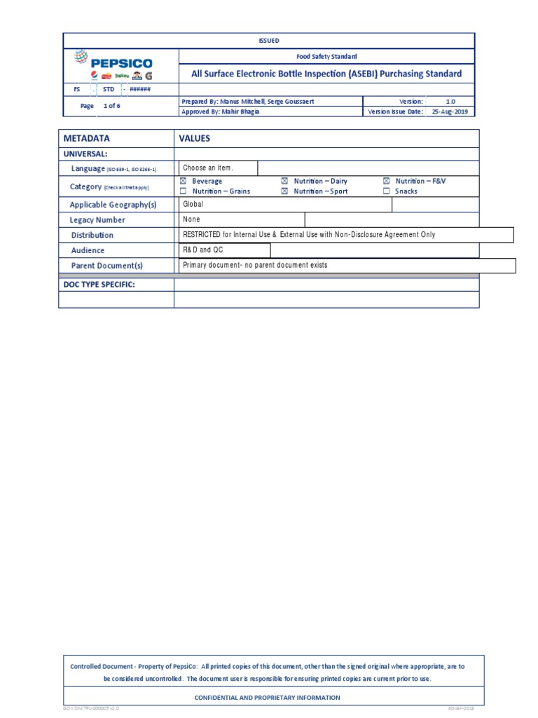 FS - STD-000XXX All Surface Electronic Bottle Inspection - ASEBI ...