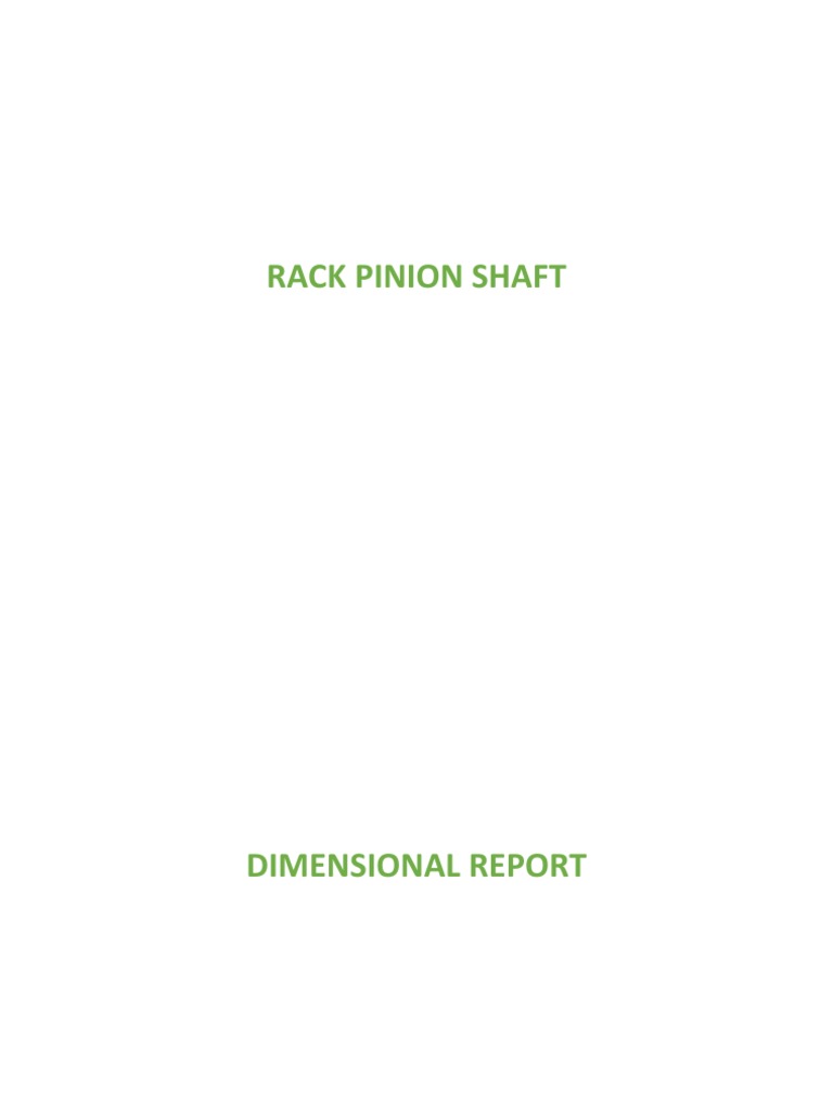 BMC Rack Pinion Shaft | PDF