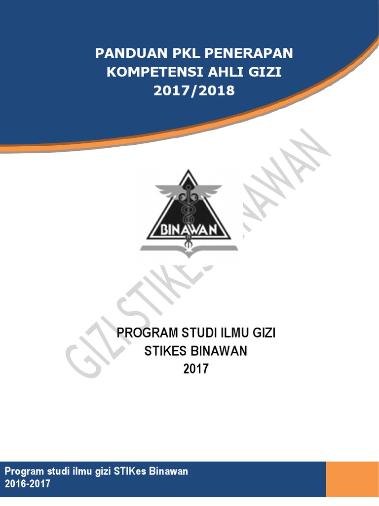 (Booklet) Panduan PKL Gizi 2018# | PDF