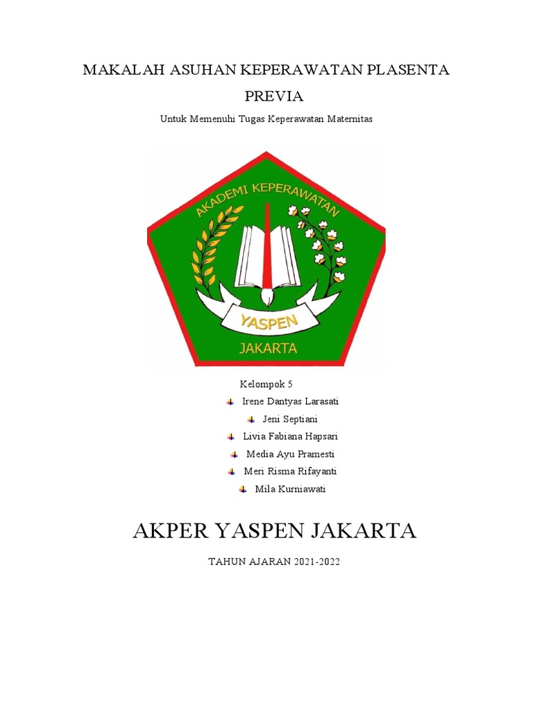 Makalah Asuhan Keperawatan Plasenta Previa | PDF