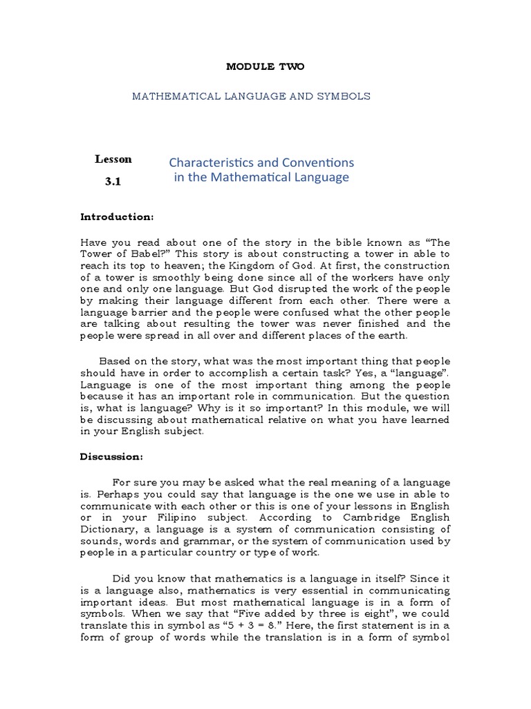 Mathematics in The Modern World Module 2 Guide | PDF | Teaching ...