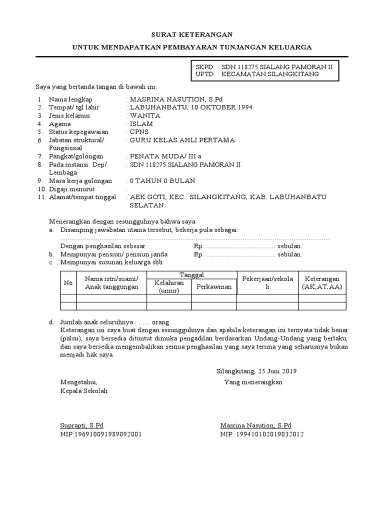 Surat Keterangan KP4 | PDF