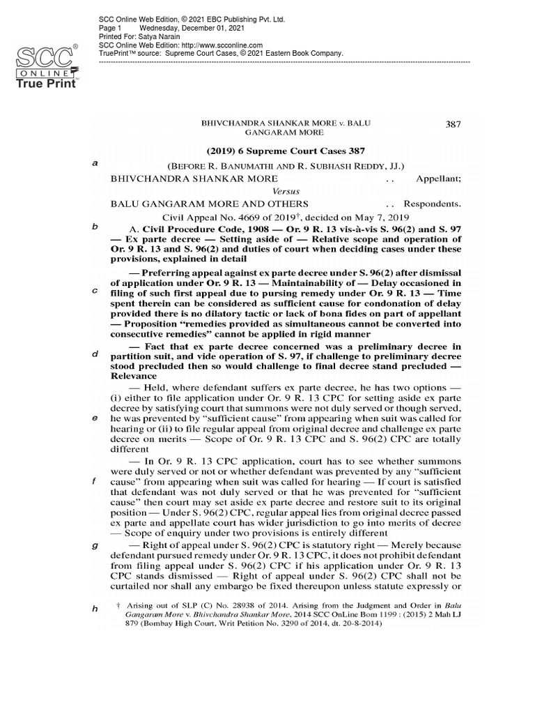 Ex Parte Decree Appeals: Legal Insights | PDF | Lawsuit | Appeal