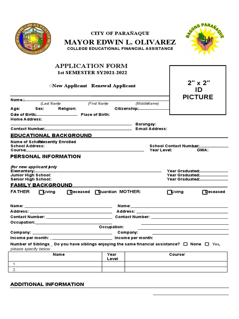 New Application Form | PDF