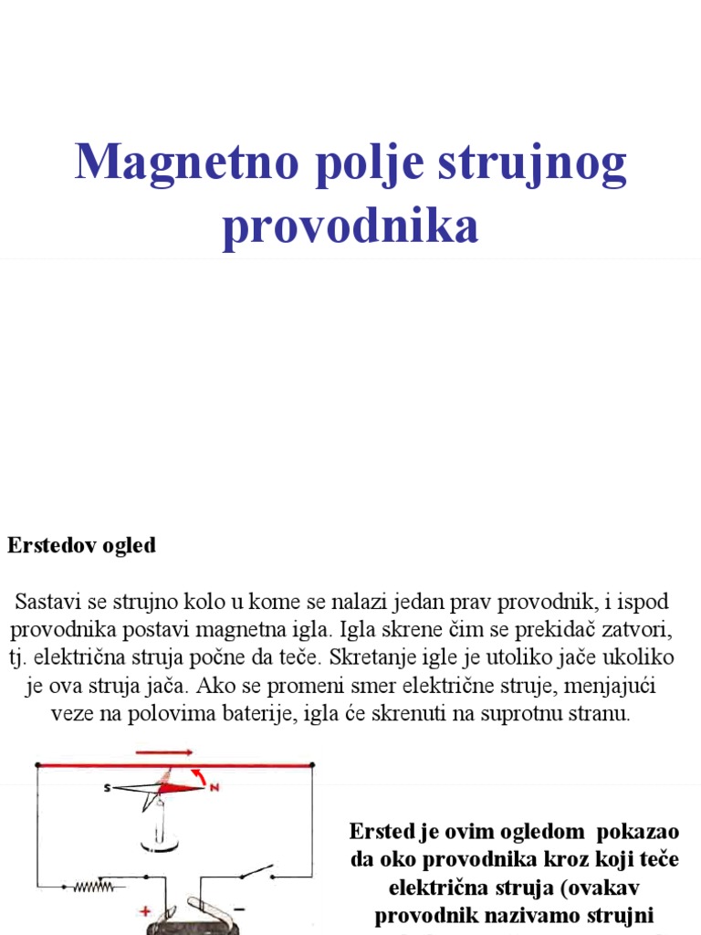 02 Magnetno Polje Strujnog Provodnika | PDF