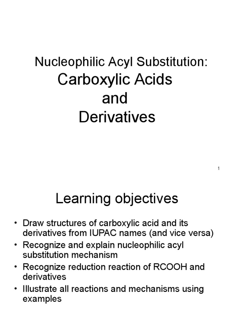 Chapter 8 Nucleophilic Acyl Substitution | PDF | Carboxylic Acid | Amine
