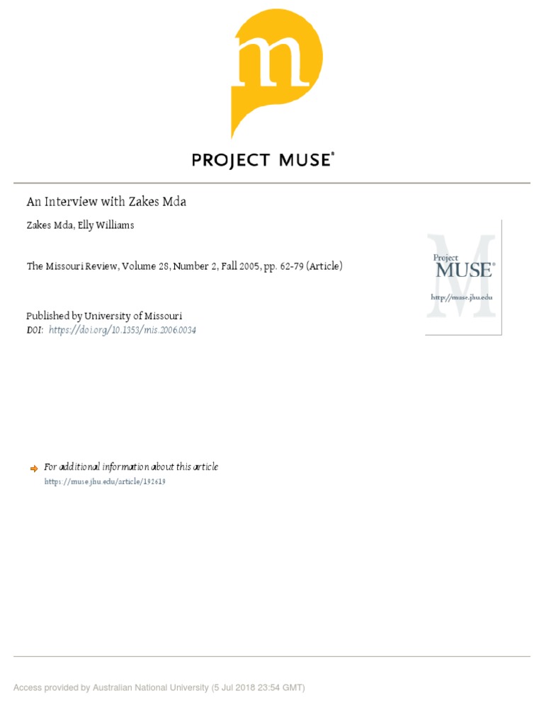 Interview with Zakes Mda: A Poet's Journey | PDF | Social Science | Poetry