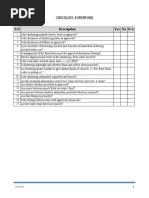 Checklist-Block Masonry Work: Pre Block Masonary Checks | PDF