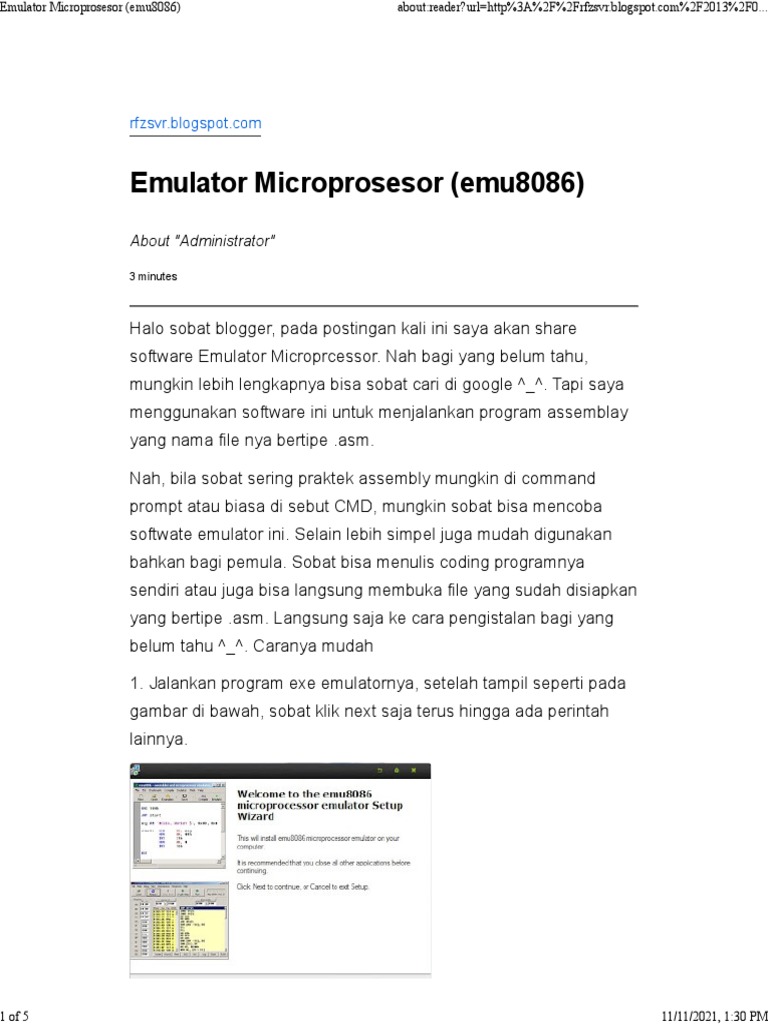 Cara Install Emu 8086 Pdf Teknologi Rekayasa