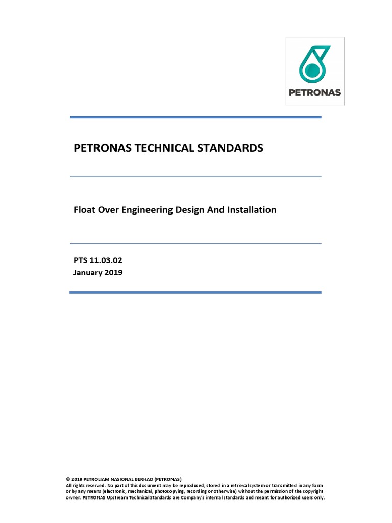 Petronas Technical Standards: Float Over Engineering Design and ...