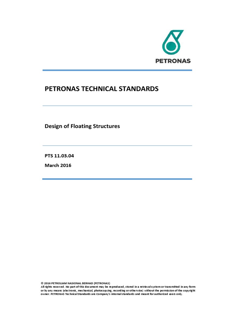 Petronas Technical Standards: Design of Floating Structures | PDF ...