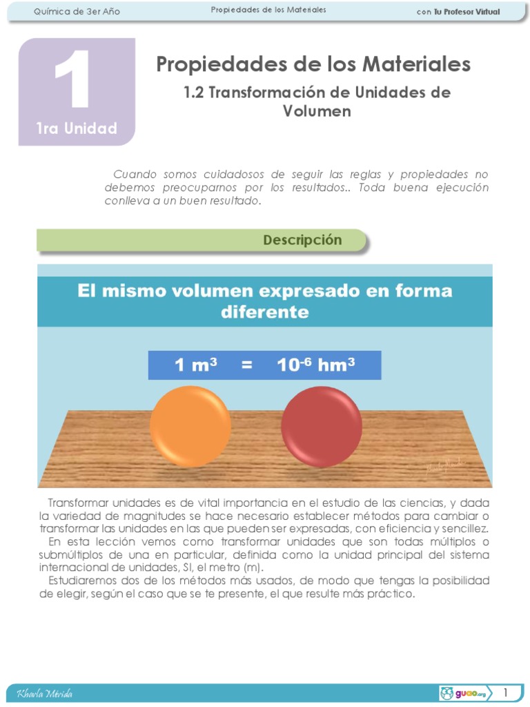 1.2 Propiedades de Los Materiales. Transformación de Unidades de ...