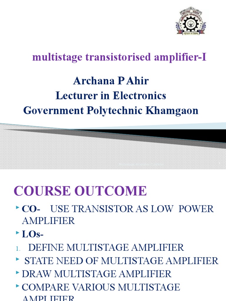 5 Multistage - Amplifier I | PDF | Amplifier | Electricity 5 Multistage - Amplifier I | PDF | Amplifier | Electricity