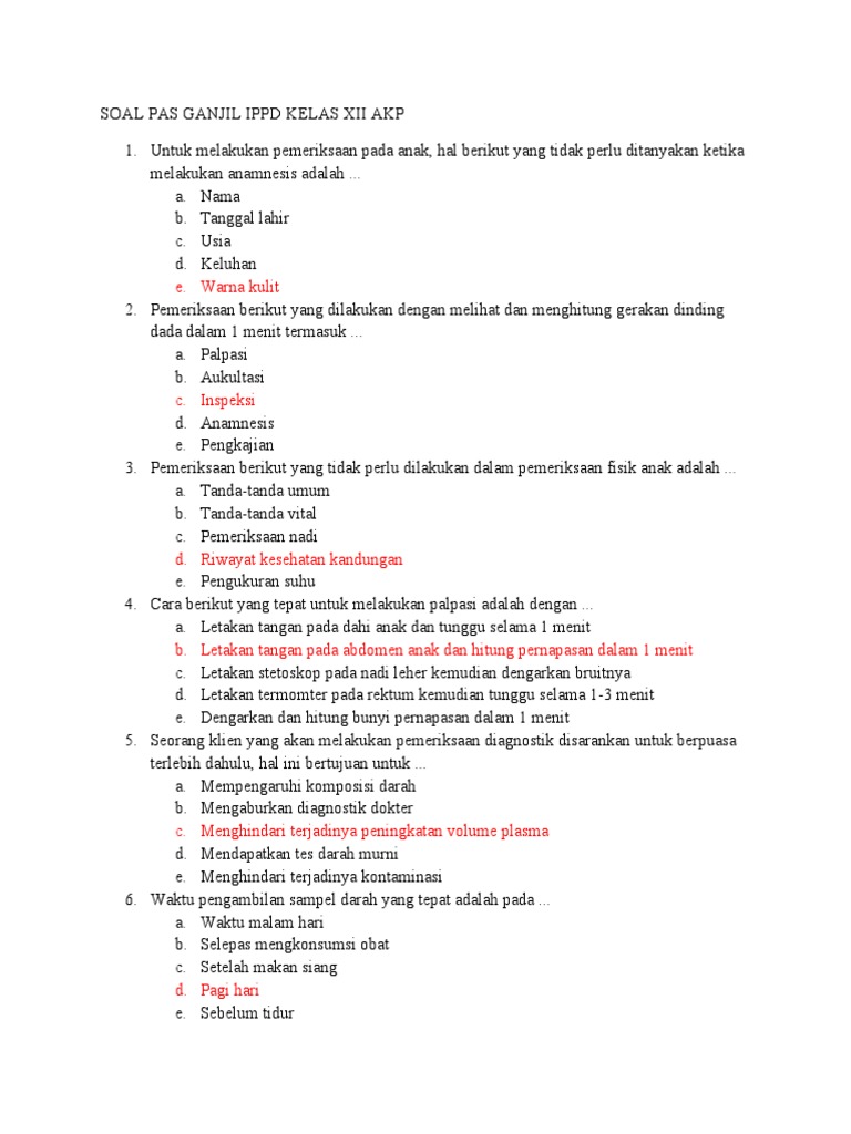Contoh Soal Dan Jawaban Ippd Xii Akp | PDF