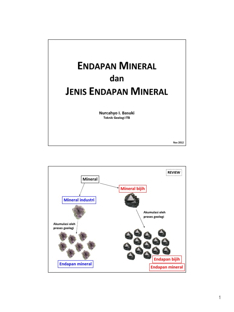 Jenis dan Pembentukan Endapan Mineral | PDF | Minerals | Rock (Geology)